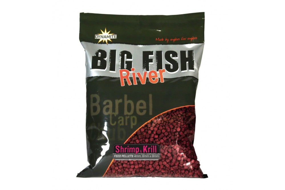 Dynamite Baits Big Fish River Pellets Shrimp & Krill 1.8kg - Johnson ...
